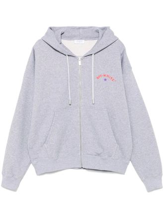 Off-white Hoodie mit Logo-Print - Grau