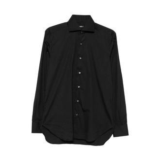 Barba Slim-Fit Hemd - - Shirts - Herren - Schwarzk - XL