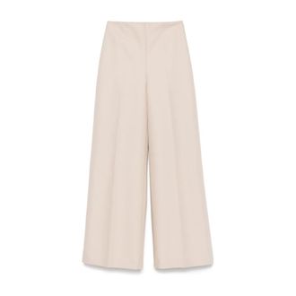R&oacute;he Beige Baumwoll Palazzo Hose - - Trousers - Damen - Beige - XS
