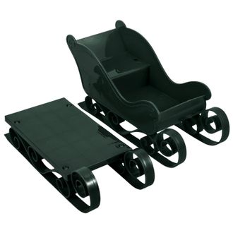 Angoily 2 St&uuml;ck Miniatur Weihnachtsschlitten aus Kunststoff Gr&uuml;n Leichte Tischdekoration f&uuml;r Weihnachten und Fotohintergrund