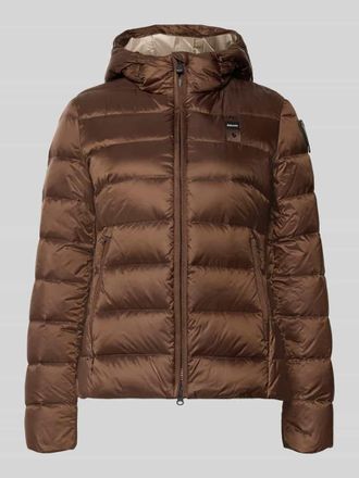 Blauer Daunenjacke in Stepp-Optik mit Logo-Detail Modell Charme