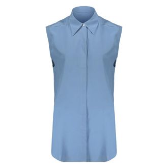 Moorer Leichtes und elegantes &auml;rmelloses Hemd - - Blouses & Shirts - Damen - Blau - XS