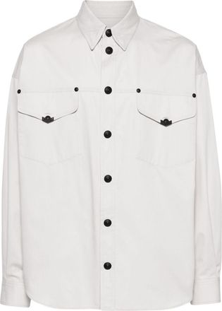 Versace Jeans Couture Hemd mit Druckknöpfen - Grau