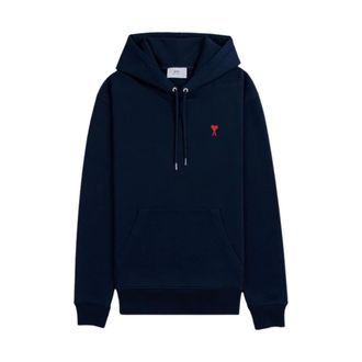 Ami Homme, Sweatshirts et sweats &agrave; capuche, Bleu, Taille: 2XL SweaT-shirt Coeur Bleu Fonc&eacute;