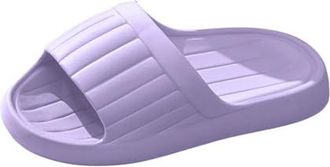 Generic Pantoufles dint&eacute;rieur et dext&eacute;rieur de couleur unie &agrave; semelle &eacute;paisse confortables et d&eacute;contract&eacute;es pour femme, violet, 38 EU