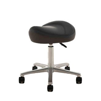 Generic Ergonomischer Sattelhocker, h&ouml;henverstellbarer Arbeitsstuhl, 440 Pfund Tragkraft, geeignet for Sch&ouml;nheitssalons, Bars und B&uuml;ros(Black)