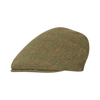Walker and Hawkes Walker & Hawkes - Cambridge - Unisexe Casquette Plate Derby - Tweed Chasse/Campagne - Sauge fonc&eacute; - XS (56cm)