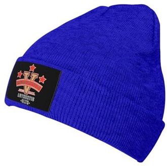 Generic Bonnet Tricoté Impression De Timbre Vintage Universitaire Unisexe Tricoter Chapeau Slouch Beanie Hiver pour Sports Adultes Cyclisme