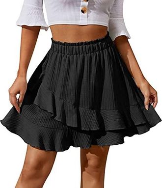 Generic Jupe Paillette Longue Femme Noir Velours Elastique Jaune Zebre Dentelle Sequins Jersey Poches Longueur C&ocirc;tel&eacute; Turquoise Franges Chocolat Mesh Miroir B