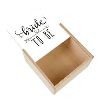 Fabulous Box aus Holz - Bride To Be Future Braut Braut (11 x 11 x 3,5 cm)