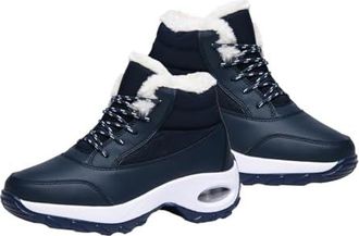 Garneck Bottes de Neige DHiver pour Femmes &agrave; Semelle Antid&eacute;rapante -Mollet Doublure en Peluche Chaude Couleur Bleue Taille 36 Chaussures Confortables et Isola