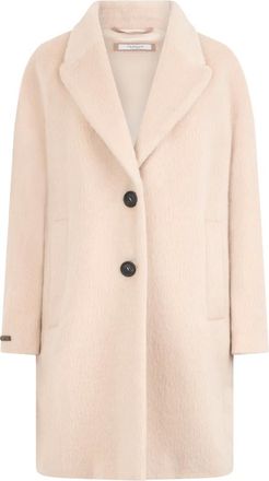 PESERICO Femme, Manteaux, Beige, Taille: 44 FR Long Wool Coat