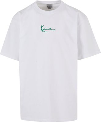 Karl Kani Herren Small Signature Green Logo Tee White, XXL