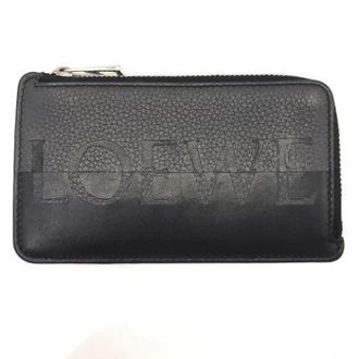 Loewe unisex, Pre-owned, Noir, Taille: ONE Size Portefeuille en cuir Pre-owned