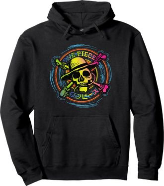 OnePiece Anime Strohhut Piraten Farbe Logo Kanji Pullover Hoodie