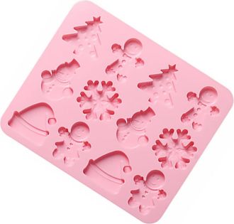 Amosfun Silikon-keksformen Mit Weihnachtsmotiv Pl&auml;tzchenformen Zum Backen Von S&uuml;&szlig;igkeiten Und Dekorationen