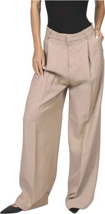 Fay Femme, Pantalons, Beige, Taille: 46 FR Pantalon Pliss&eacute;