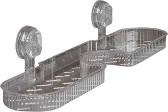 Generico Saug-Aufbewahrungsregal für Badezimmer, Organizer, wiederverwendbar, rostfrei, für Arbeitsplatte, Küche, Bad, Haus