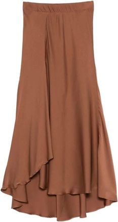 Nouvelle/Silk95Five Femme, Jupes, Brun, Taille: 38 FR Sirene Layered Midi Skirt