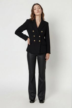 Gerard Darel Veste crois&eacute;e en tweed &agrave; lurex - NATANIA - Noir