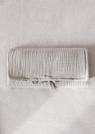 Mango Matelas &agrave; langer portable en coton marron moyen - Home - Taille unique - MANGO HOME