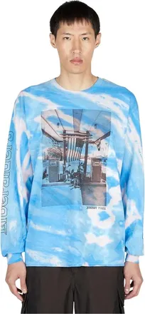 Liberaiders Homme, Tops, Bleu, Taille: L Tie Dye Long Sleeve T-Shirt
