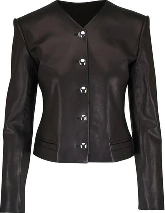 Khaite Femme, Vestes, Noir, Taille: 36 FR Leather Outerwear Khaite