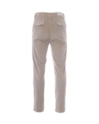 Eleventy Mens Joggers Corduroy Sand Cotton Modal Elastane Trousers