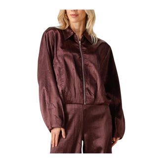 Y.A.S Yastira LS Bomber Jacket - - Jackets - Damen - Braun - M