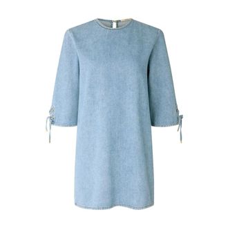 Sessun Femme, Robes, Bleu, Taille: 42 FR Robe mi-longue en jean