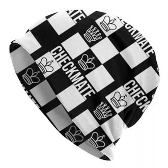 Generic Casquettes de Baseball pour Hommes &Eacute;chiquiers Cache-Mat Bonnet Chapeau Tricot&eacute; pour Hommes Mode Unisexe Jeu d&eacute;checs Hiver Chaud Skullies Bonnets