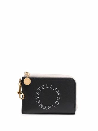 Stella McCartney pochette zippée à logo - Noir