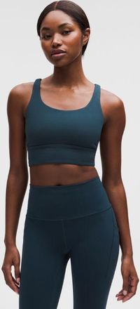 lululemon Energy BH Lang f&uuml;r Frauen - Gr&ouml;&szlig;e 10 in Indochine Blue
