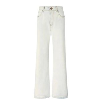 Pinko Pinko, Femme, Jeans, Blanc, Taille: W29 Wanda Wide Jeans