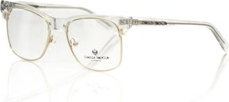 Frankie Morello Homme, Accessoires, Beige, Taille: ONE Size Monture de Lunettes Clubmaster M&eacute;tallique Dor&eacute;e