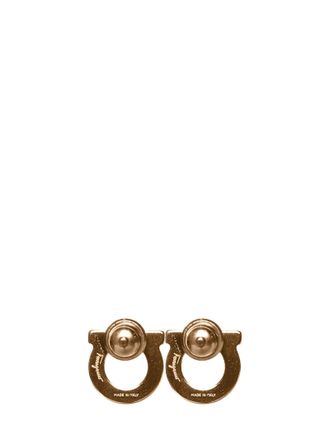 Ferragamo Womens Earrings Gancini Gold Brass