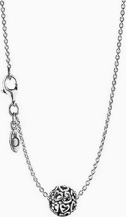 Pandora Pandora Moments Klassische Ankerkette + All Over-Herzen Charm aus Sterling-Silber im Geschenkset, Gr. 45cm, SET 590515-45+790964