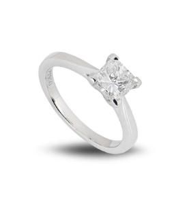 Bespoke Platinum Radiant Cut Diamond Ring 1.03ct F/VS1