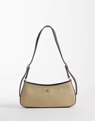 Calvin Klein Jeans - Petit sac port&eacute; &eacute;paule en toile - Naturel-Neutre