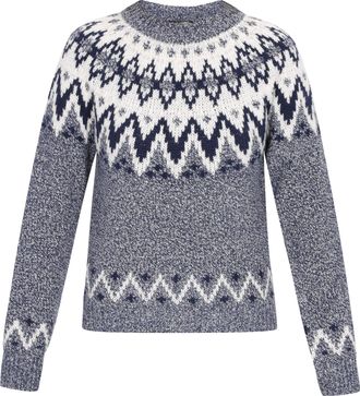 Dreimaster Dreimaster Pullover Frauen Marineblau Mehrfarbig