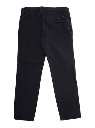 Emporio Armani Boys Blue Trousers With Belt Loops And Logo Plate Cotton