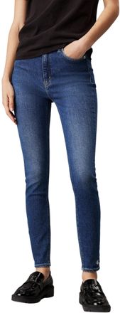 Calvin Klein Damen Jeans Hose High Rise Ankle Skinny Fit, Blau (Denim Medium), 25W