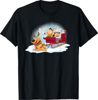 Pixar Disney PIXAR Up Carl, Russell & Dug Holiday Sleigh Ride T-Shirt