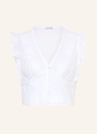 Mrs & Hugs Mrs & Hugs Blusentop Mit Spitze Und R&uuml;schen weiss