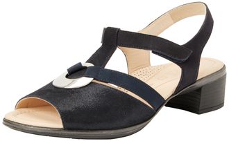 Ara Damen Lugano Sandale mit Absatz, BLAU, 40 EU Weit