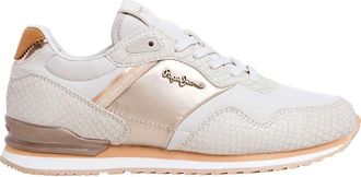 Pepe Jeans London Damen London Mix W Sneak, Beige Whitewash White, 42 EU