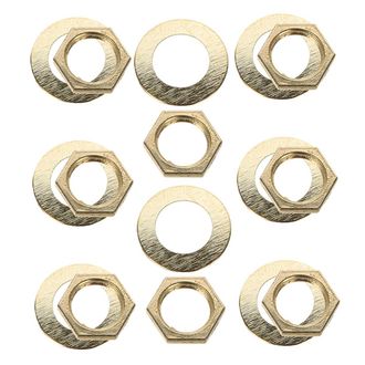 Cabilock Uhrzubeh&ouml;r Satz Metall Muttern Dichtungen F&uuml;r Wanduhren Quarzuhr Mechanismus Montage Selbstgemacht