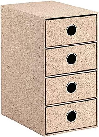R&ouml;ssler Selection SOHO 4er Schubladenbox aus Papier | B&uuml;ro Organizer Schreibtisch | B&uuml;ro Zubeh&ouml;r & B&uuml;robedarf | Schreibtisch Organizer Box | 18 x 25 x 32 cm | 1 St&uuml;ck |