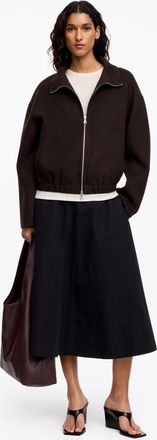 Arket Doubleface-Overshirt Aus Wollmischung -Braun