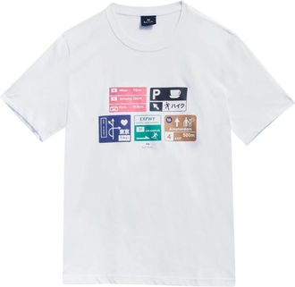 Paul Smith Homme, Tops, Blanc, Taille: M T-Chemises